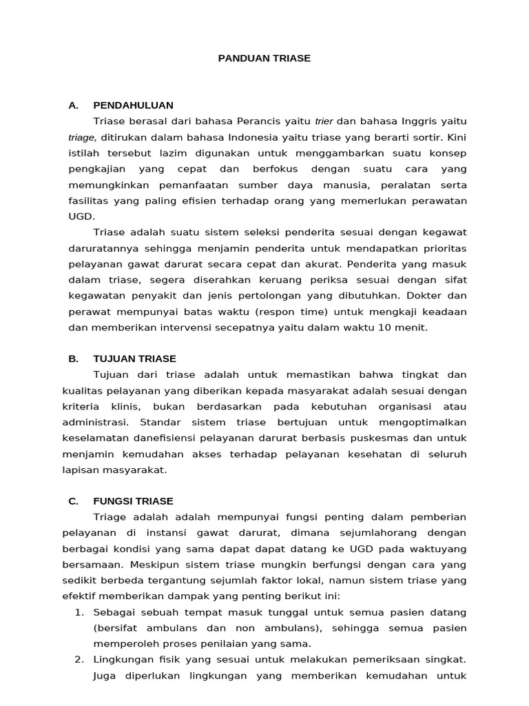 Panduan Triase | PDF