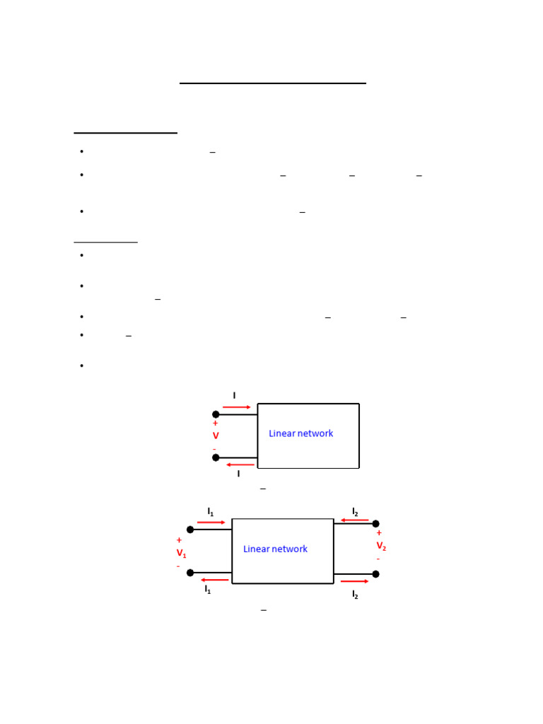 Two Port Network | PDF | Electronics | Computer Engineering