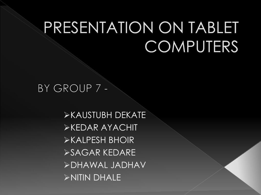 History and Features of Tablet Computers | PDF | Computers | Technology ...