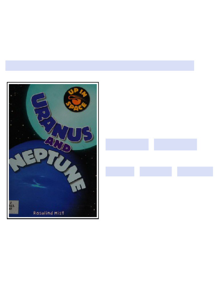 Uranus and Neptune ebook fully updated pages | PDF