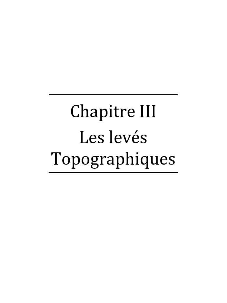 Chapitre IV Les Levés Topographiques | PDF | Topographie | Géométrie ...