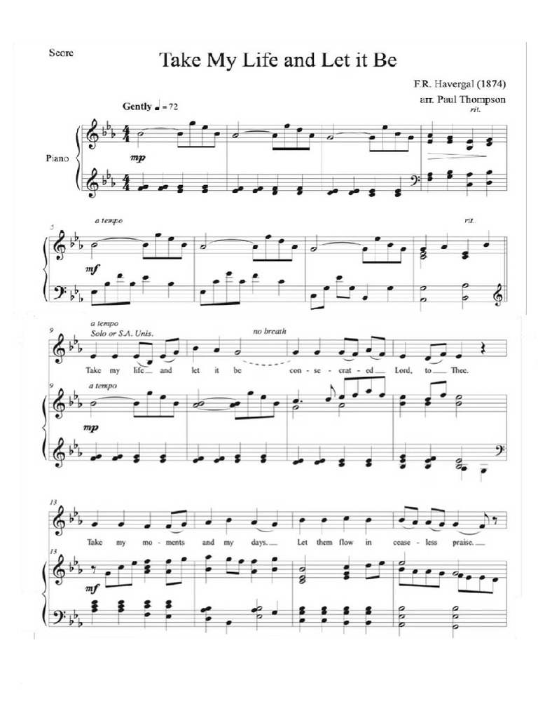 Take My Life and Let It Be by Paul | PDF