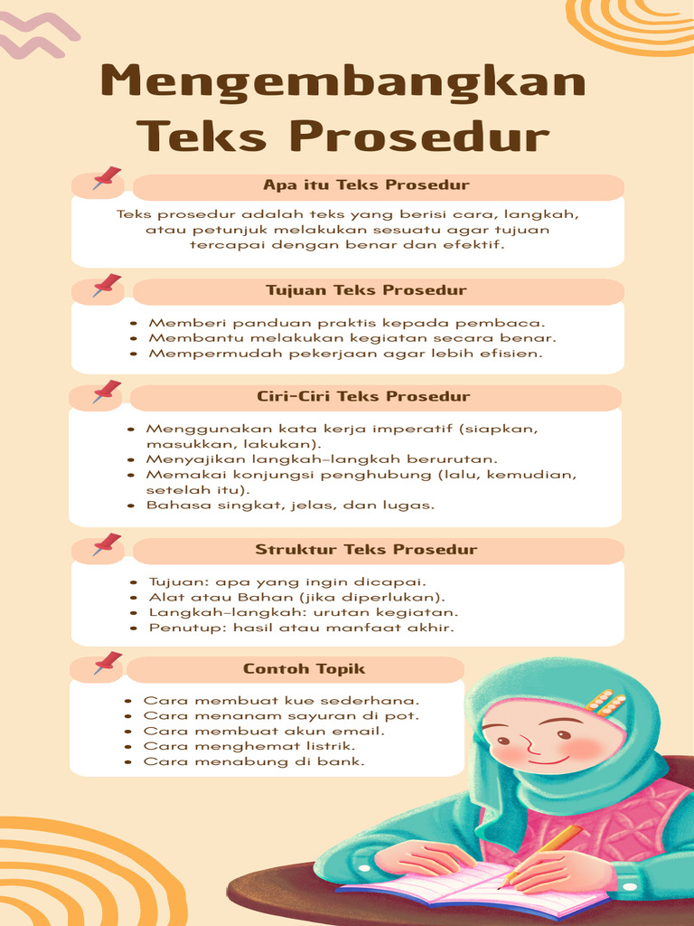 Mengembangkan Teks Prosedur Infografis Coklat Ilustratif | PDF