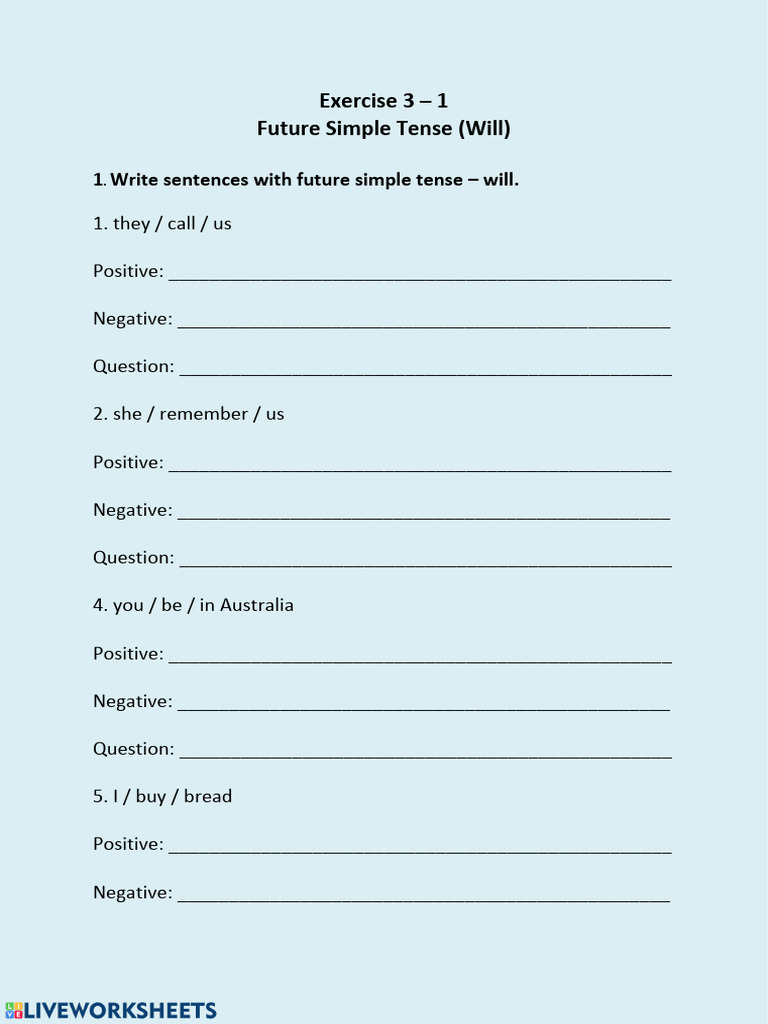 Simple Future Tense (Will) | PDF