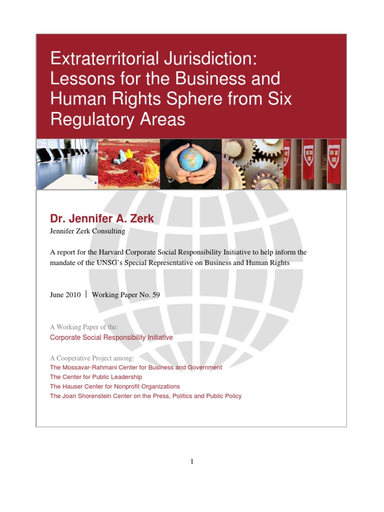 Extraterritorial Jurisdiction: Lessons For The Business and Human ...
