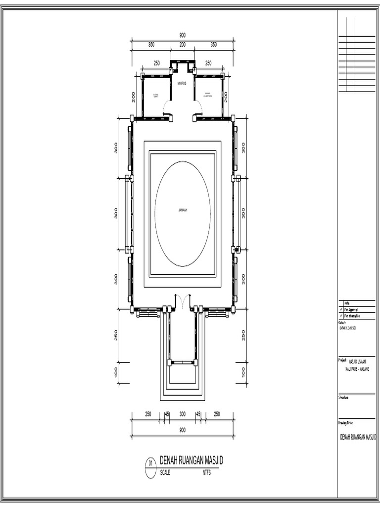 Denah Ruangan Masjid Rev 1 | PDF