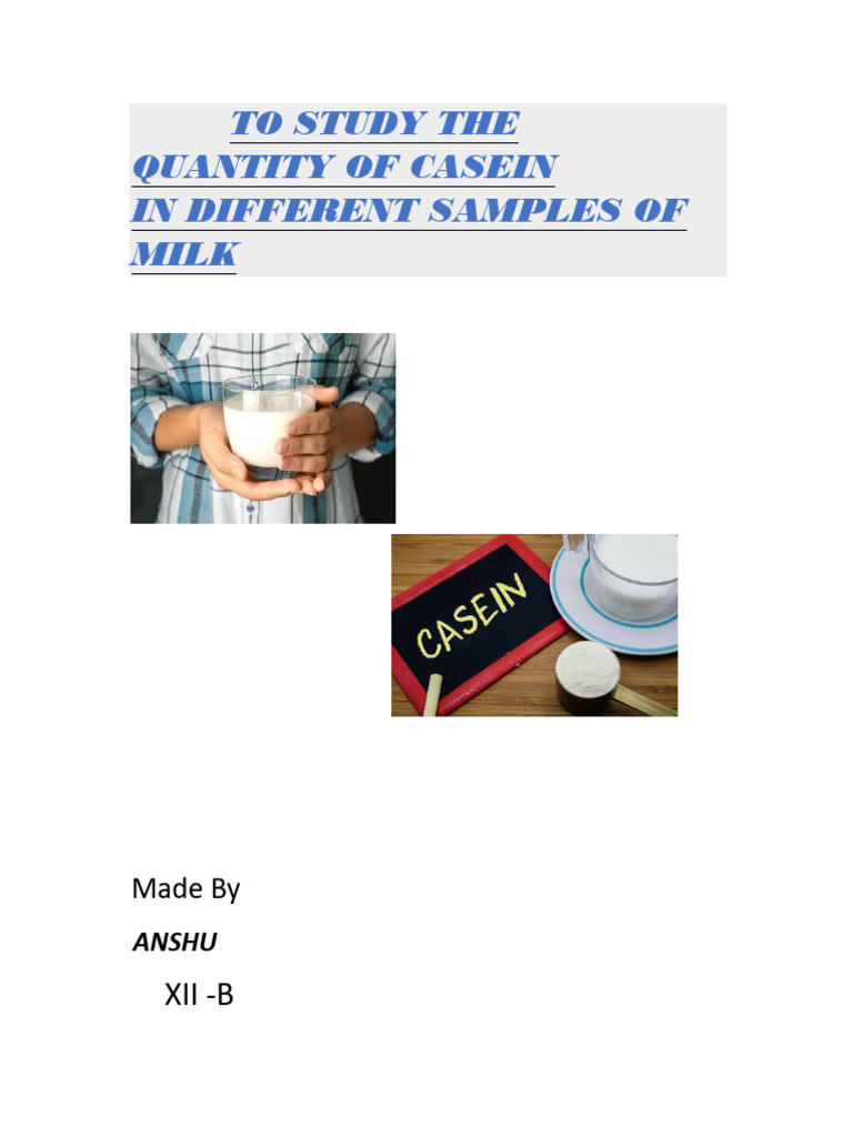 SUSHANK CJHEMISTRY 1 | PDF | Milk | Chemistry