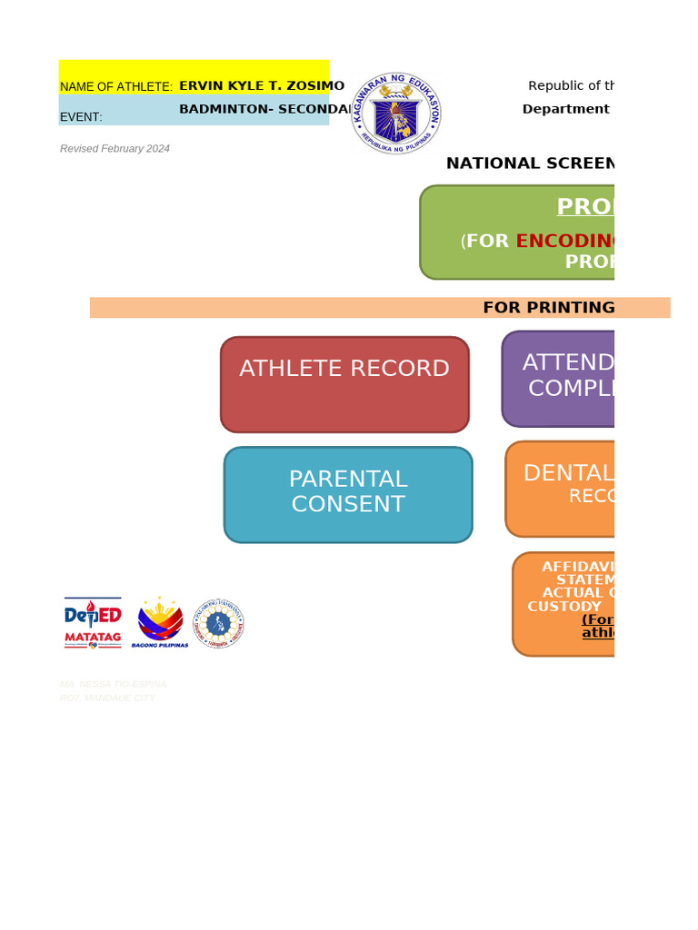 2024 Athlete Record PARAGILE | PDF | Medical Specialties | Diseases And ...