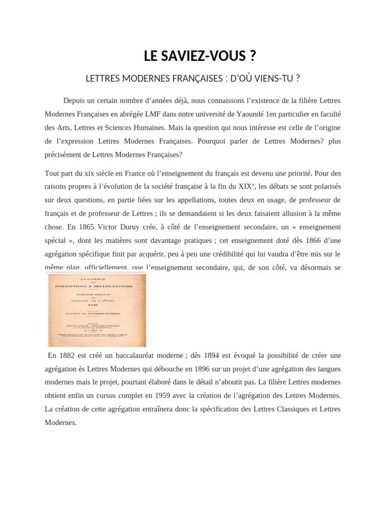 Le Saviez Vous | PDF