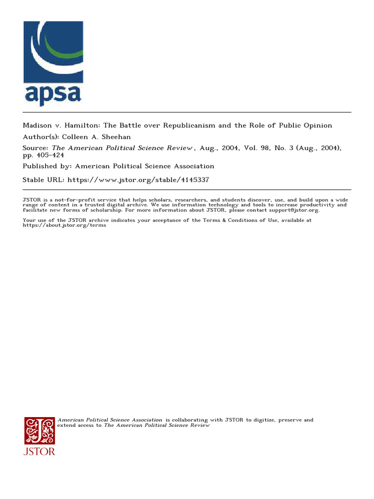 3. Public Opinion. the American Political Science Review, 98(3), 405 ...