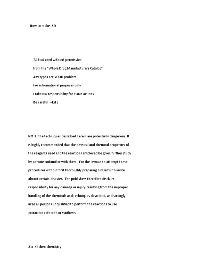 How To Make LSD | PDF | Lysergic Acid Diethylamide | Filtration
