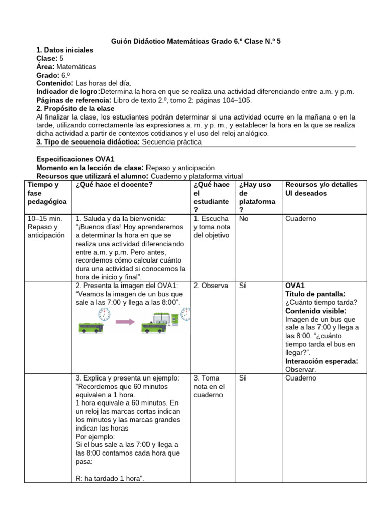 G_G6_MAT_DIA5 | PDF | Maestros | Aprendizaje