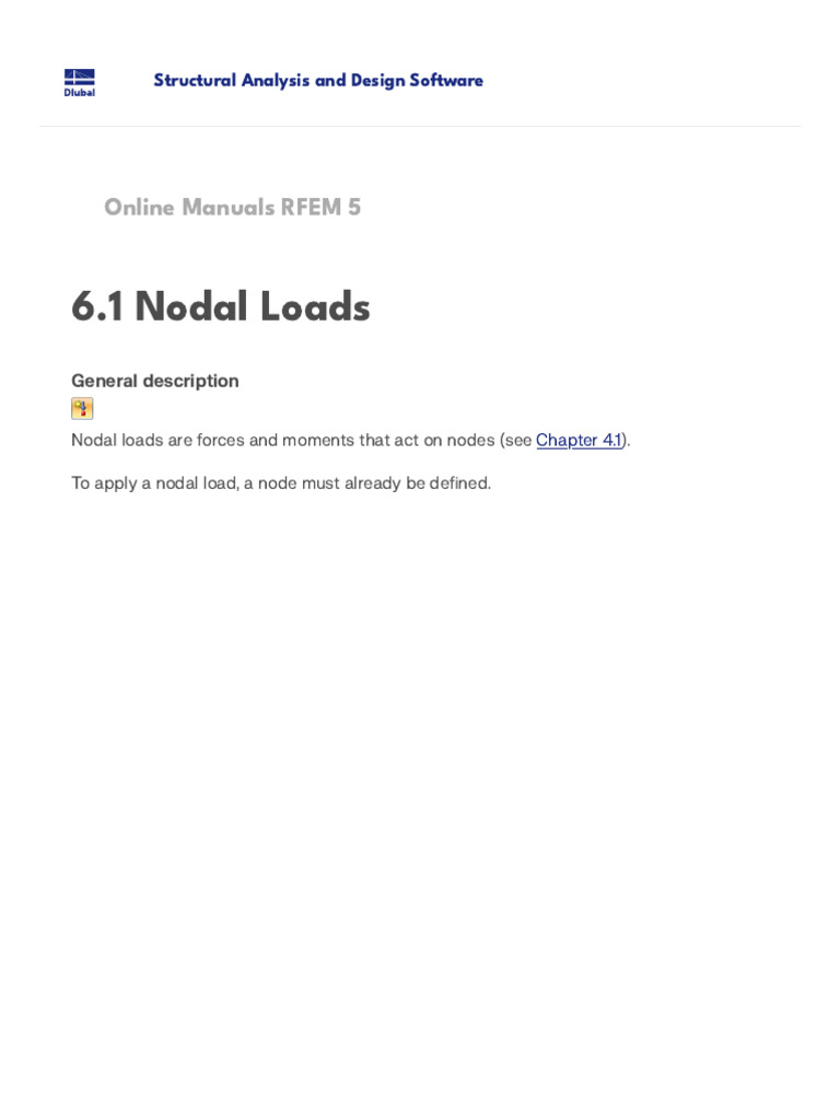 6.1 Nodal Loads | PDF | Coordinate System | Cartesian Coordinate System