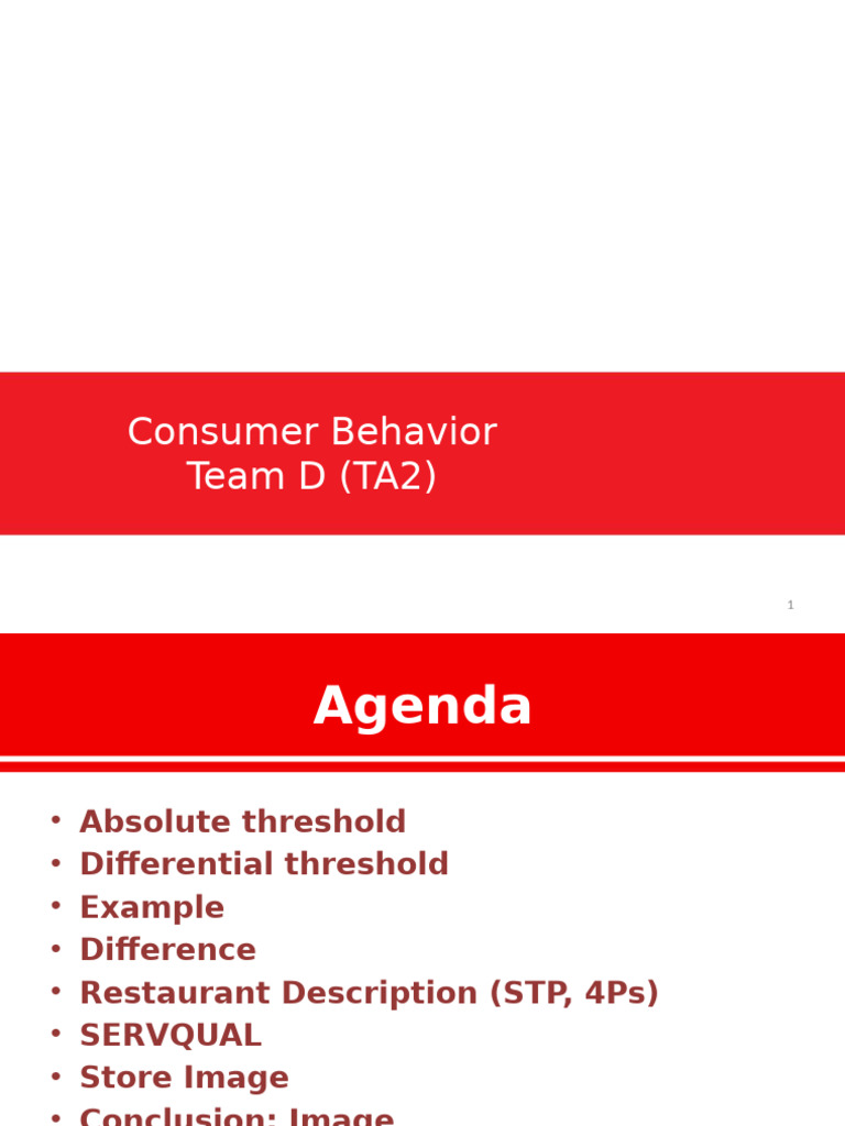 TA2 presentation Group D | PDF | Target Audience | Psychological Concepts