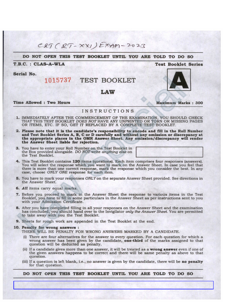 APP (CBI) Question Paper 2023 | PDF