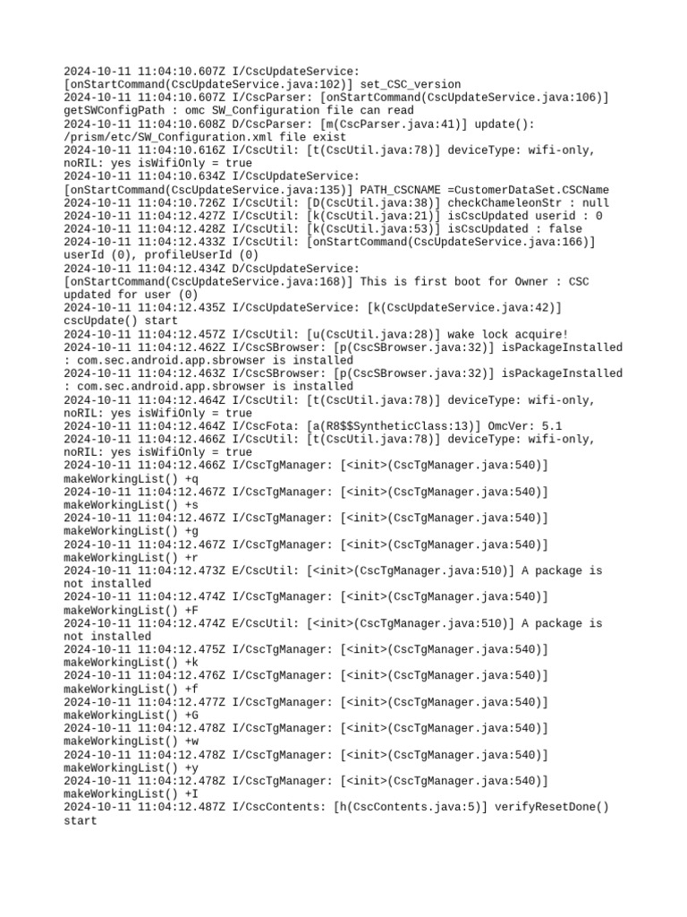 Csc Update Log | PDF | Software | Computing