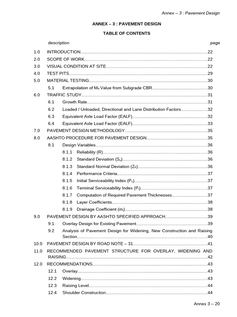Pavement Design Report of Mufti Mahmood Project | PDF | Road Surface | Road