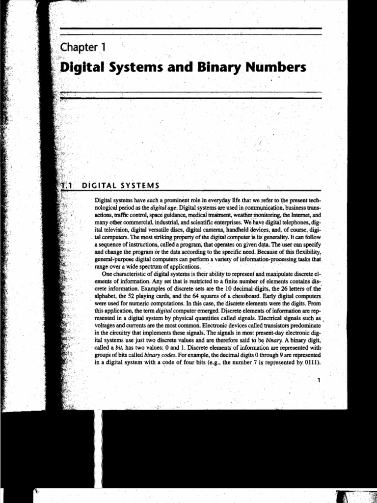 Chapter 01 - Mano | PDF | Subtraction | Binary Coded Decimal