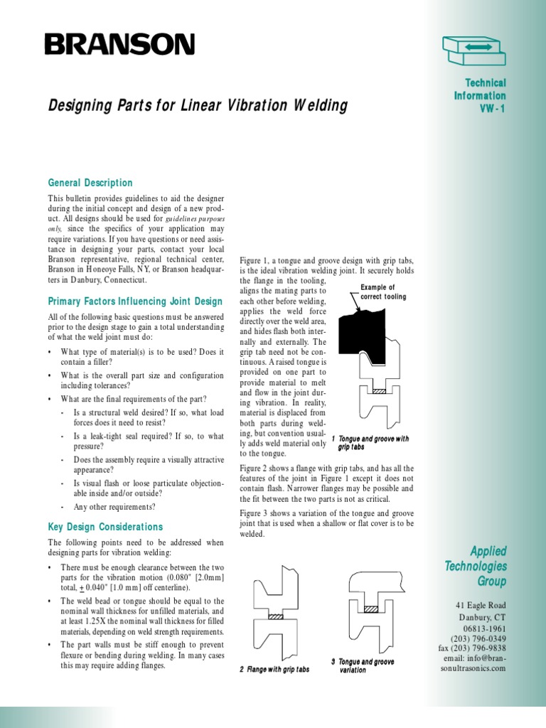 Linear Vibration Welding Design Guide | PDF | Welding | Construction