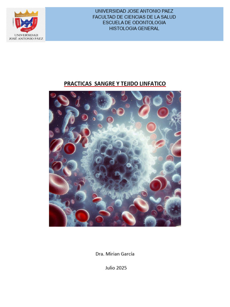 Unidad Vii Guia Practica Tejido Sanguineo _929b65ef3a739305fb9b410477a948bb | PDF | Sangre ...