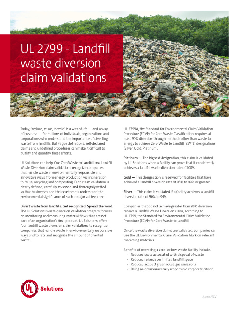 RCP Psust en ZWTL Infosheet | PDF | Waste | Landfill