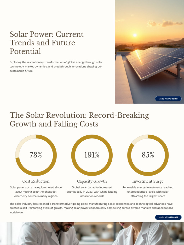 Solar Power Current Trends and Future Potential | PDF | Solar Power ...