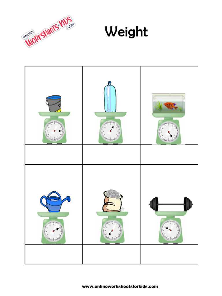 Mass and Weight Worksheet 10 | PDF