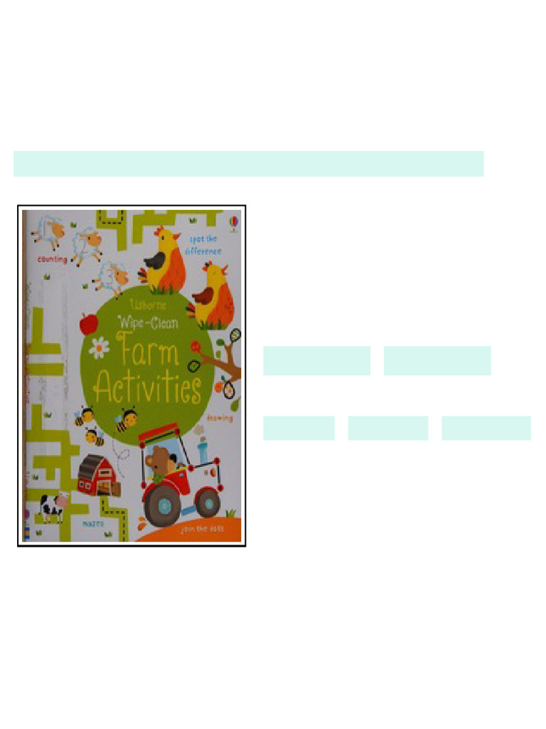 Usborne wipe-clean farm activities ebook downloadable reading pack ...