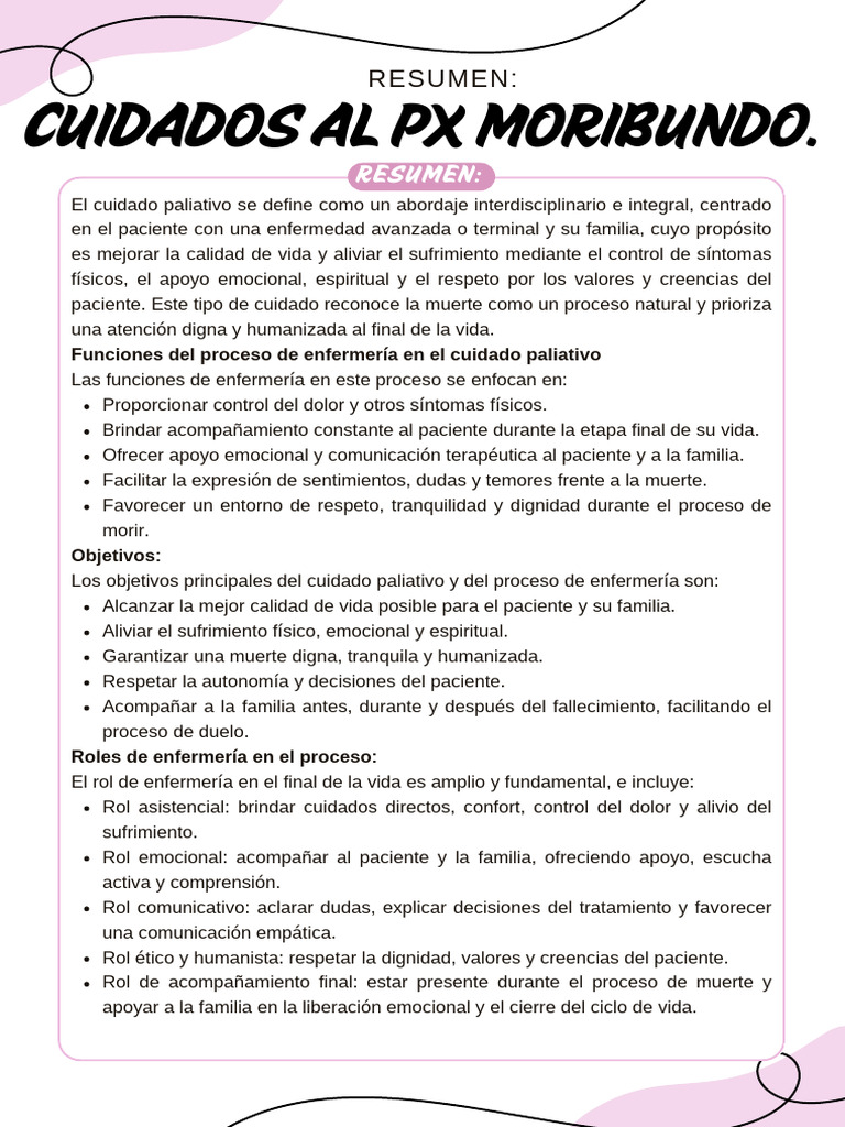 Cuidados Al Paciente Moribundo | PDF