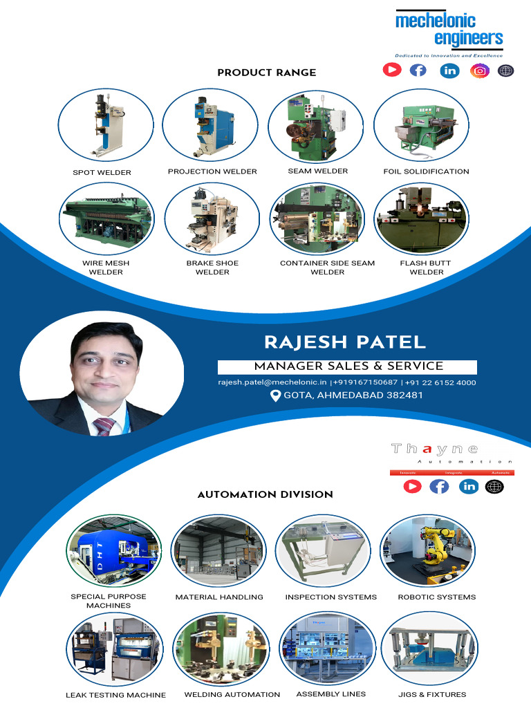 Rajesh Patel 9167150687 Mechelonic _card (2) (2) | PDF