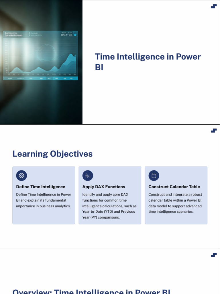Time Intelligence in Power BI | PDF | Forecasting | Analytics