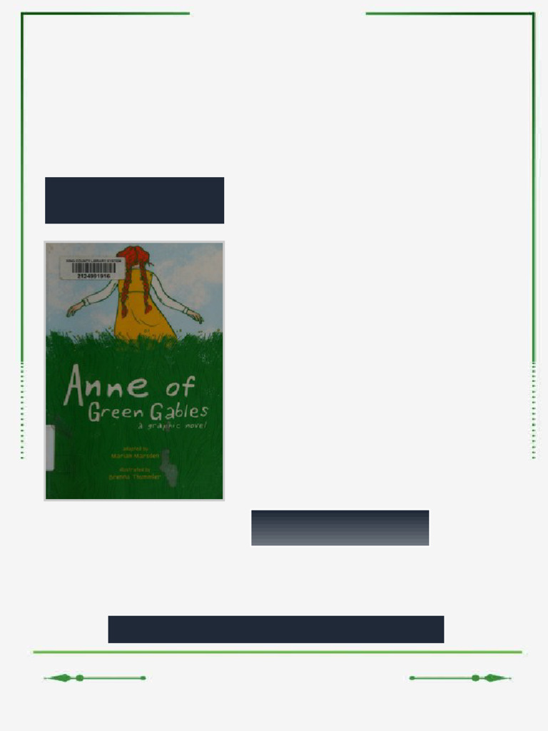 Anne of Green Gables : a graphic novel by Marsden, Mariah, author ...