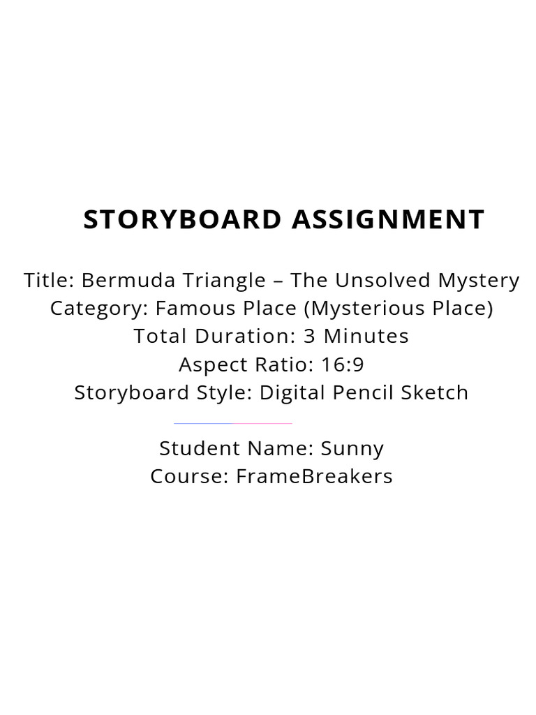 Final Storyboard Submission Part 1 | PDF | Camera | Sound
