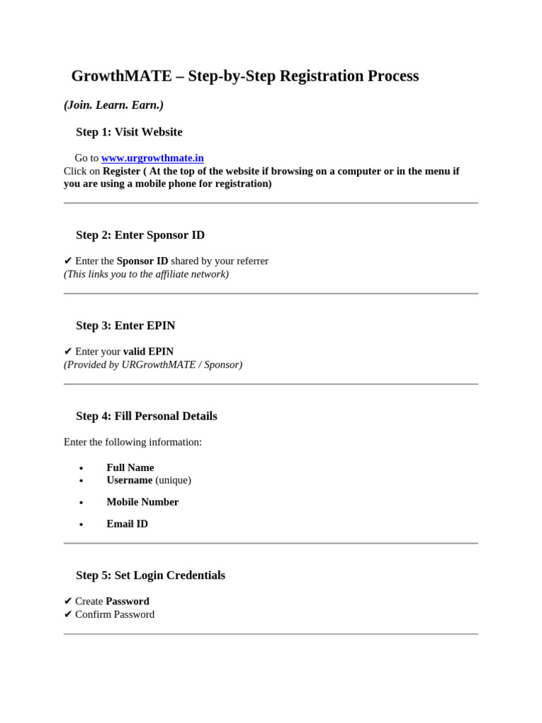 Registration Process | PDF