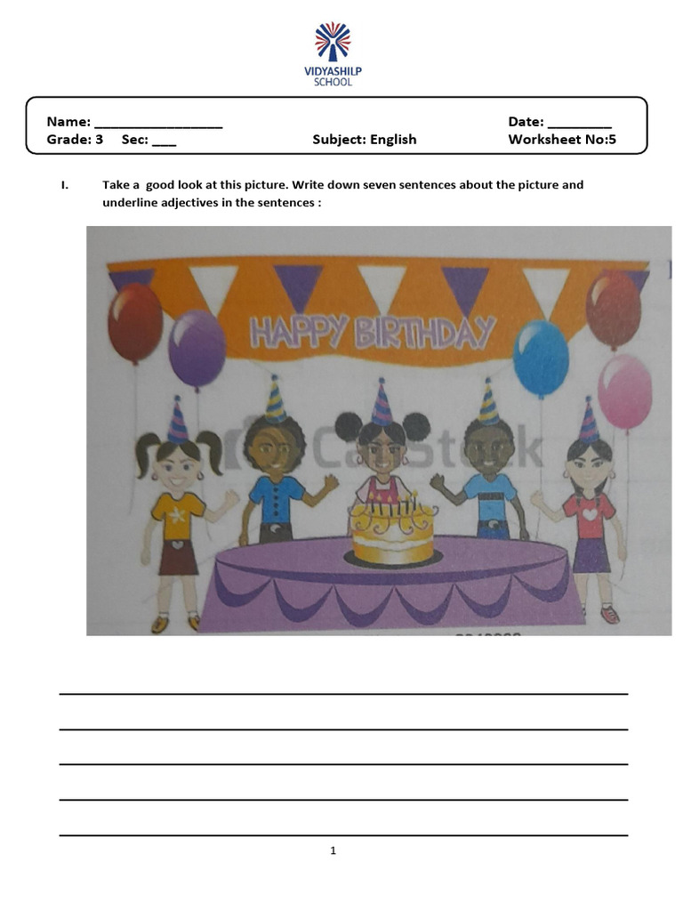 G3 English WS | PDF