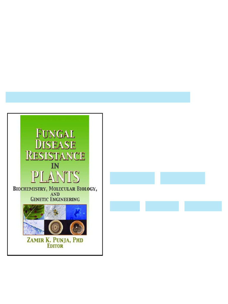 Fungal Disease Resistance in Plants Biochemistry Molecular Biology and ...