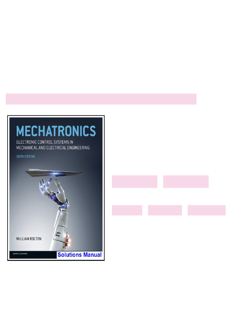 Mechatronics Electronic Control Systems in Mechanical and Electrical Engineering 6th Edition ...