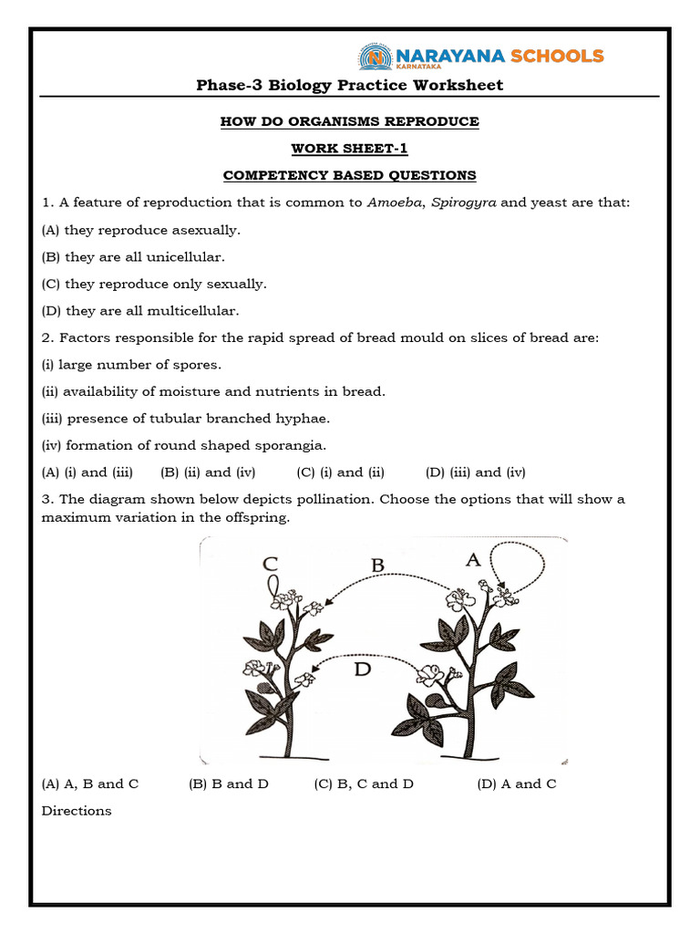 Biology Ws How Do Organisms Reproduce Ws 1 | PDF | Sexual Reproduction ...