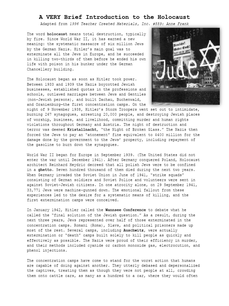 A VERY Brief Intro | PDF | The Holocaust | Nazi Germany