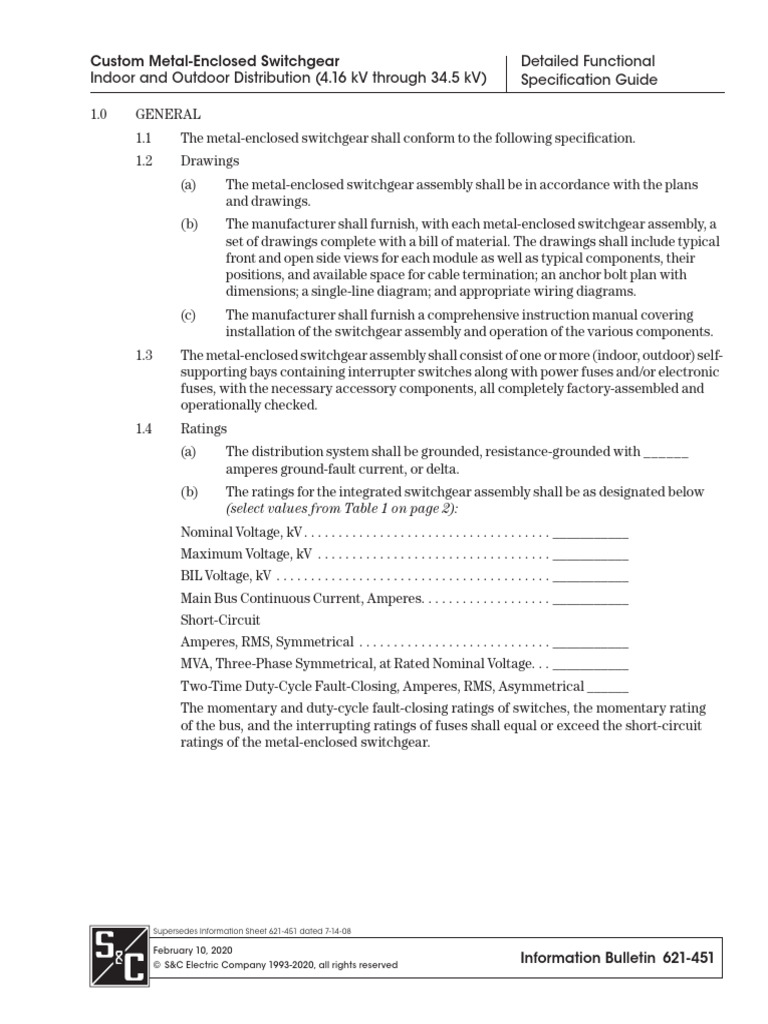 Metal-Enclosed Switchgear - IEEE C37.20.3 | PDF | Fuse (Electrical ...