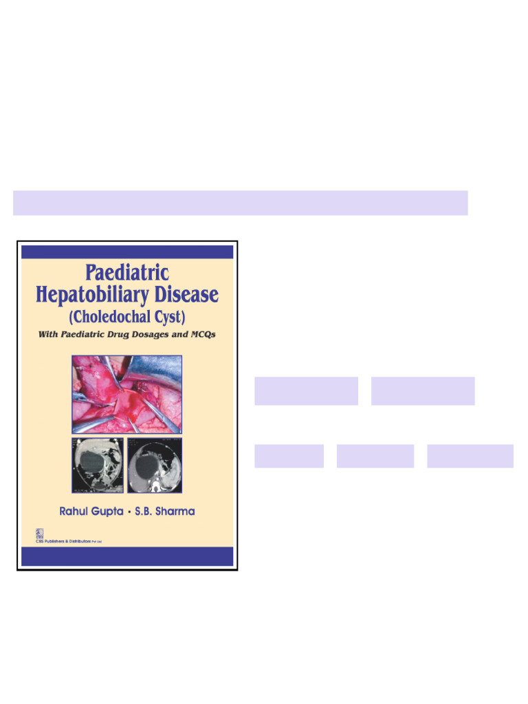 Pediatric Hepatobiliary Disease (Choledochal Cyst) ebook reader ready ...