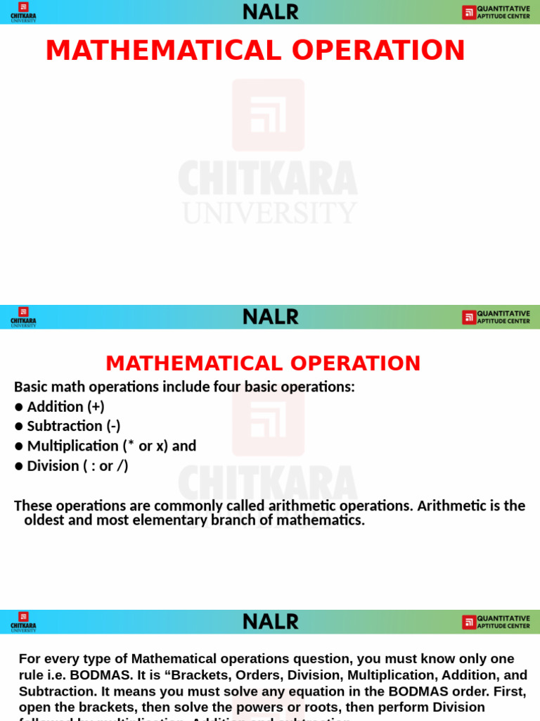 4. Mathematical Operation | PDF | Multiplication | Division (Mathematics)