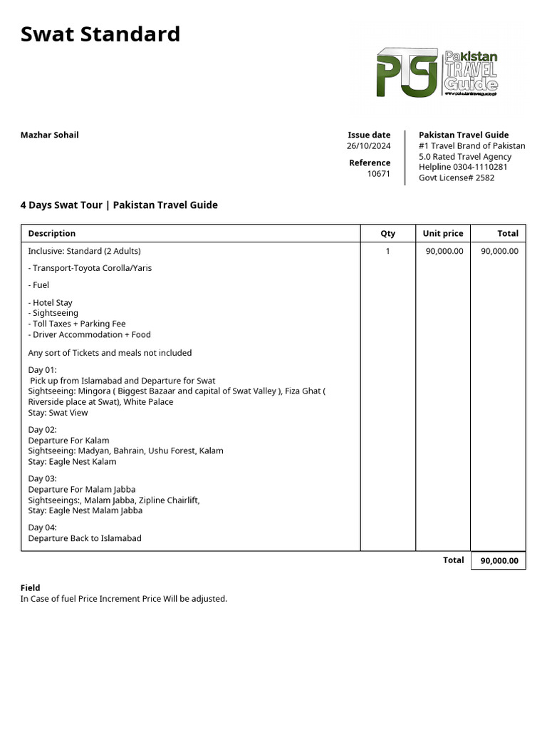 Swat Standard 10671 - Mazhar Sohail | PDF
