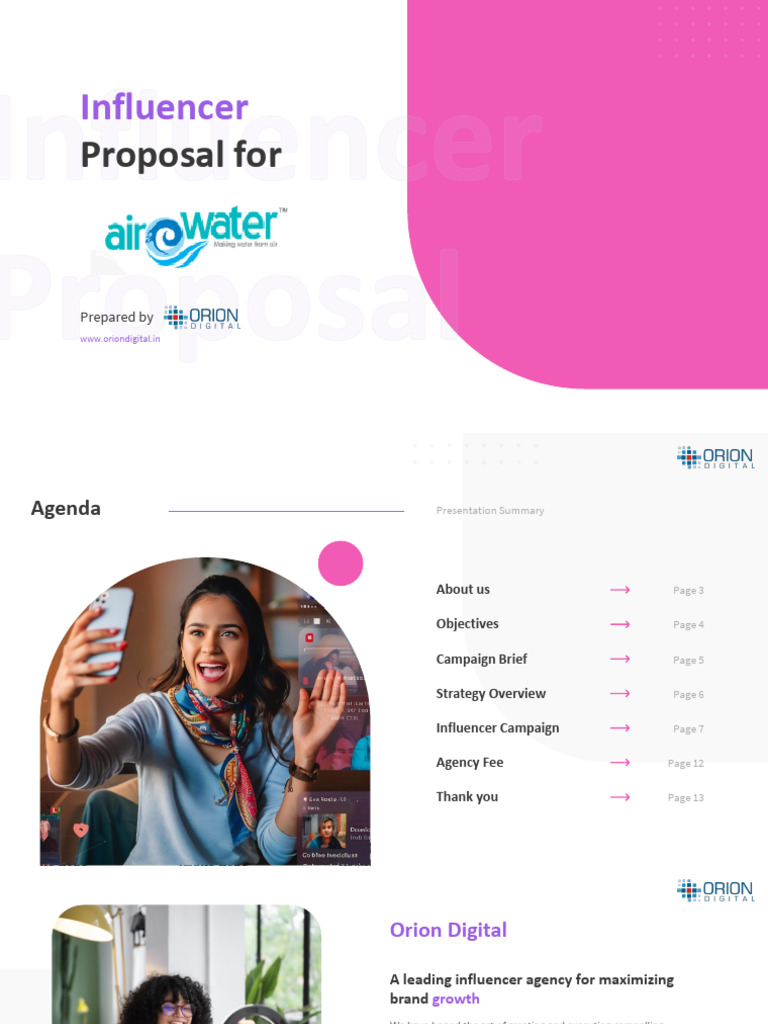 AirOwater Influencer Marketing Proposal - 2025 | PDF | Brand | Social ...