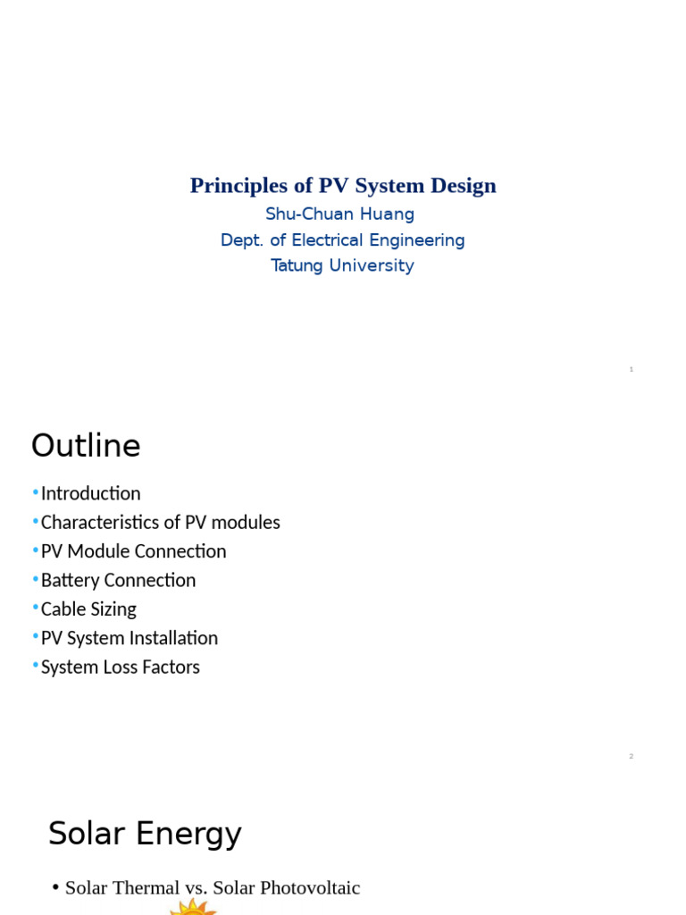 Principles of PV System Design | PDF | Photovoltaic System | Photovoltaics