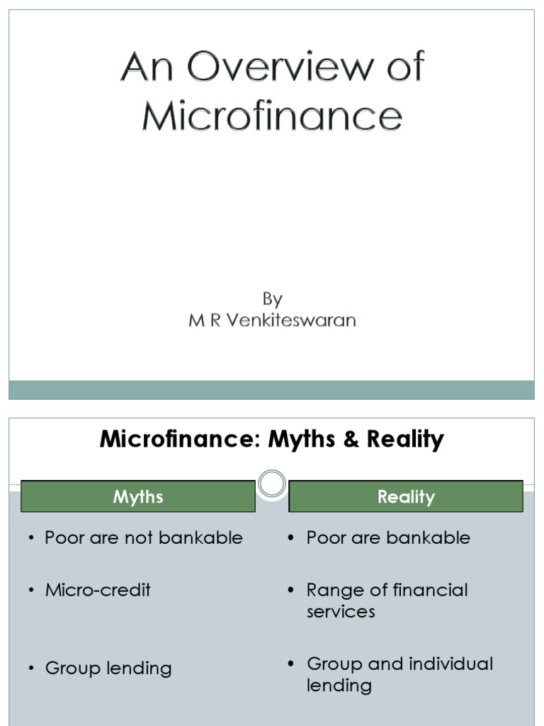 Microfinance.ppt | Microfinance | Microcredit