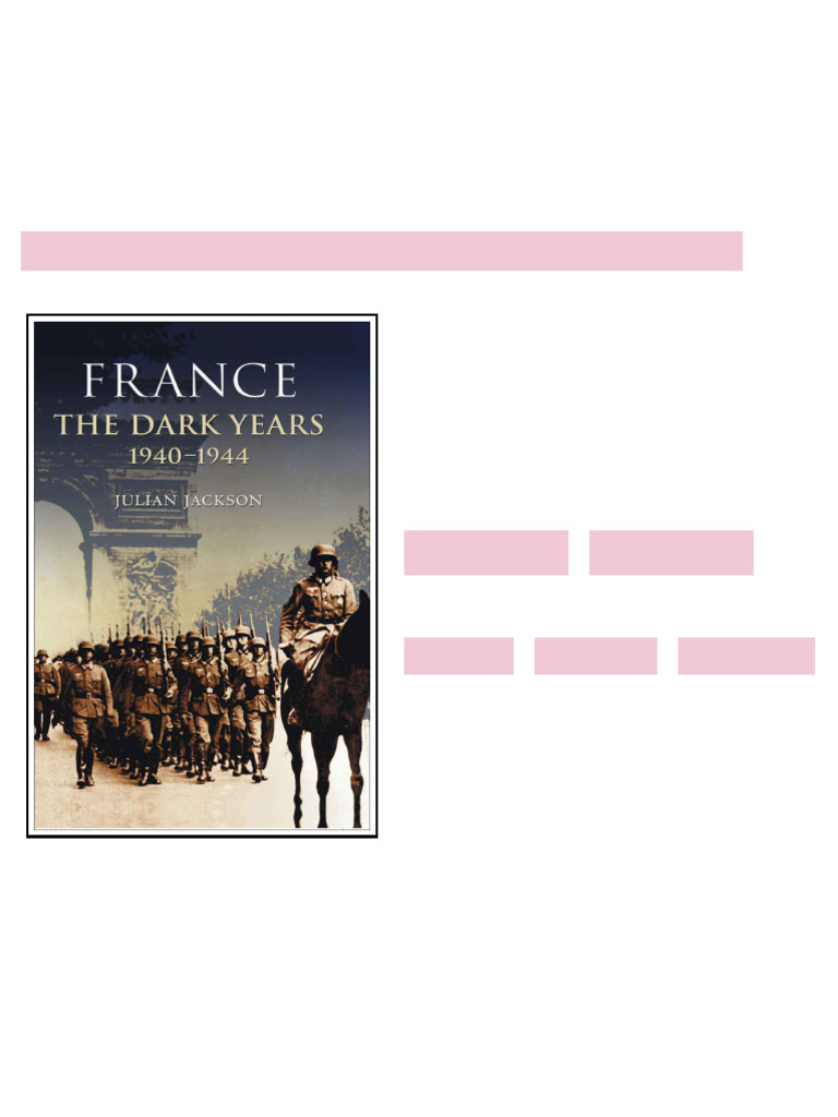 France: The Dark Years, 1940-1944 ebook hot release 2026 | PDF
