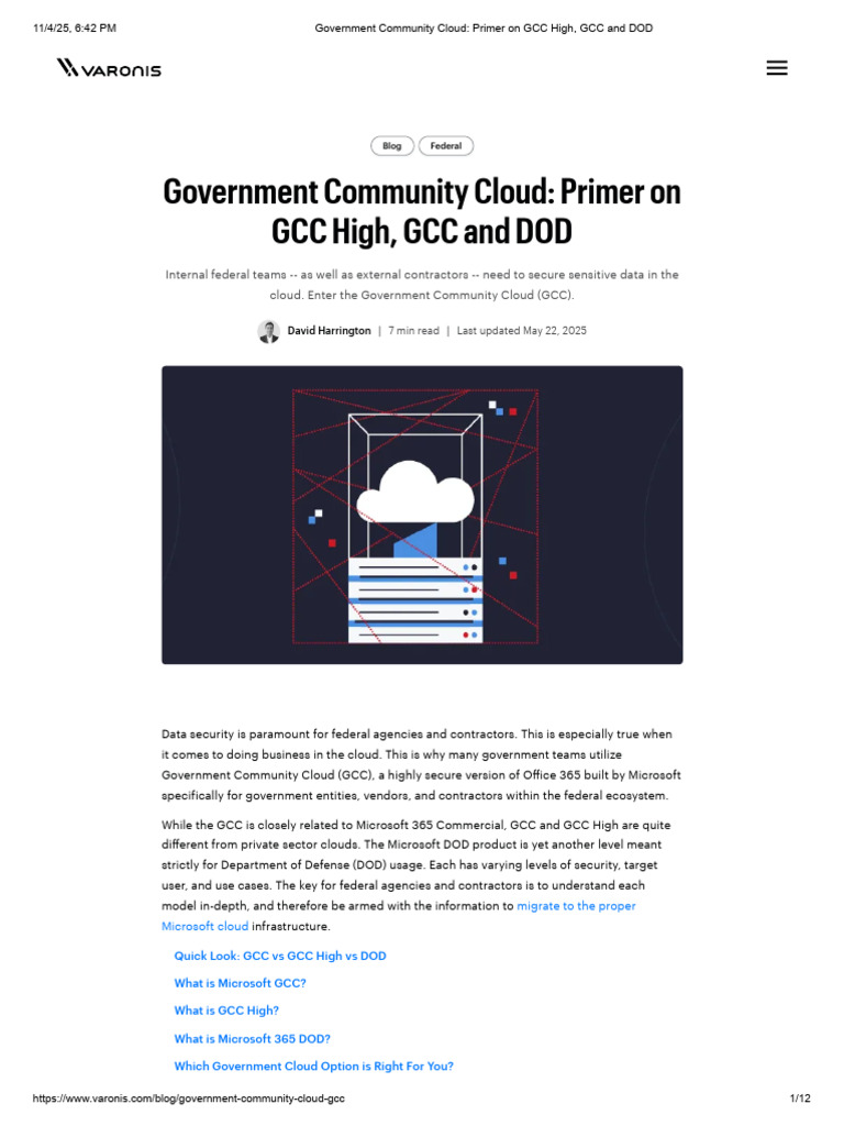 Government Community Cloud - Primer On GCC High, GCC and DOD v2 | PDF ...