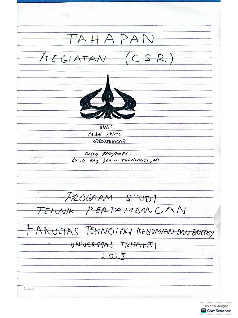 Tugas CSR Tahapan Kegiatan 073002300007 | PDF