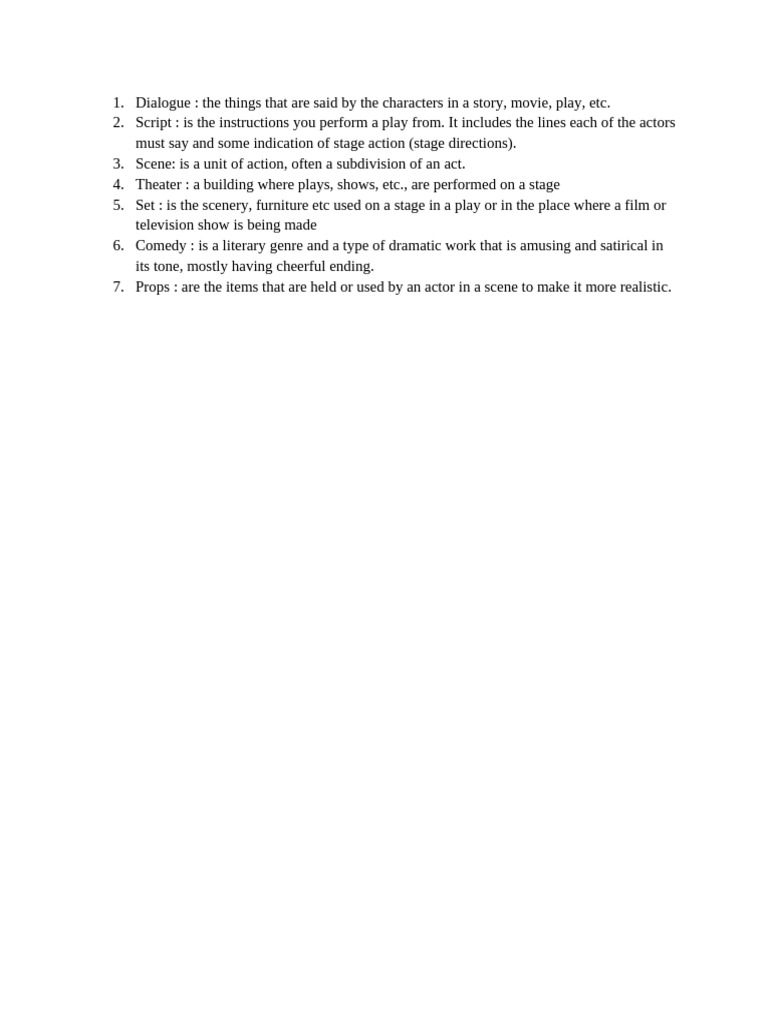 7 Drama Terms | PDF